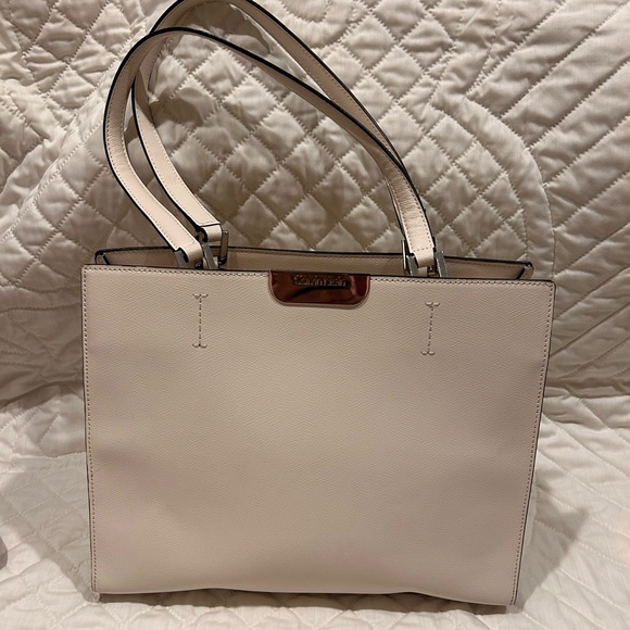 Calvin Klein | Bags | Calvin Klein Leather Purse With Short Handles And ...